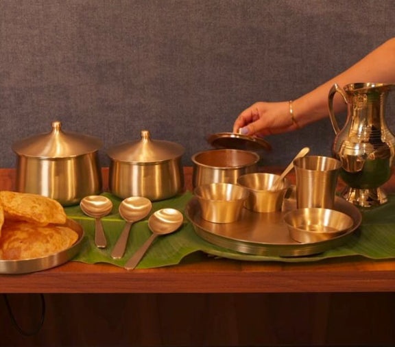 Kansa dinner set-43 pieces – Artcraft